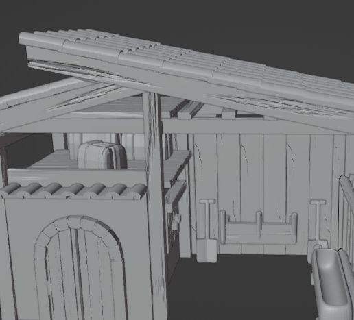 🐎 Horse stable. Stable. Bethlehem Diorama.・ STL File for 3D printing・Cults