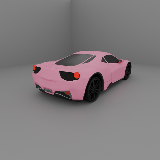 3D file Low Poly Super Car 2 🚗 ・3D printing idea to download・Cults