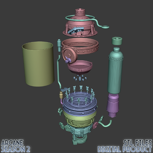 🗡️ Ekko Timebomb Z Drive Cosplay Prop Arcane League of Legends・ 3D File ...