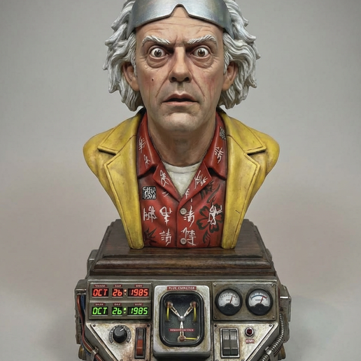 🔙 doc brown back to the the future bust・ STL File for 3D printing・Cults
