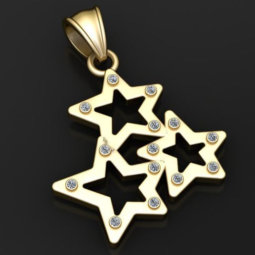 ⭐ gold star anhänger 3D-Drucker Modell・ STL Datei für 3D-Druck・Cults