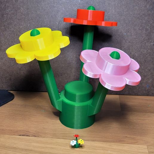 🧱 Large brick flower・3D Print・Cults