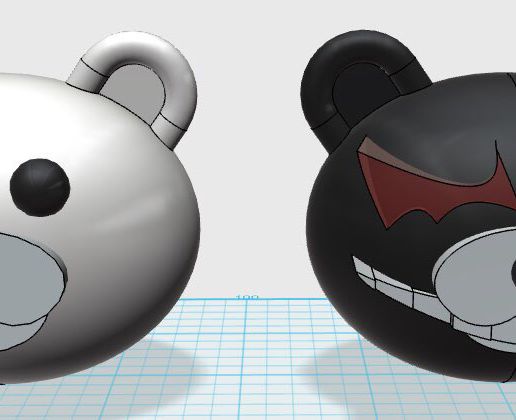 🎭 Junko Enoshima's Monokuma Hairpins・Free STL File for ・Cults