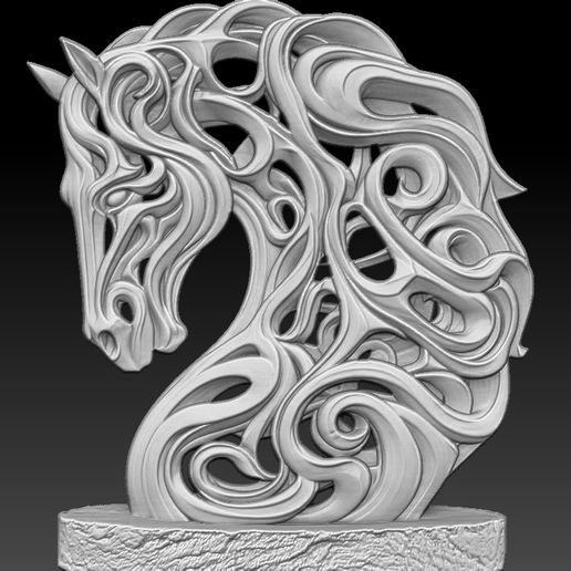 🐎 Horse CNC Relief Model・ STL File for 3D printing・Cults