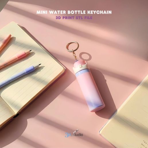 🚰 Mini Water Bottle Keychain・ STL File for 3D printing・Cults