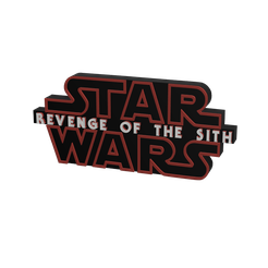 3D printable 3D MULTICOLOR LOGO/SIGN - STAR WARS: Revenge of the Sith ...