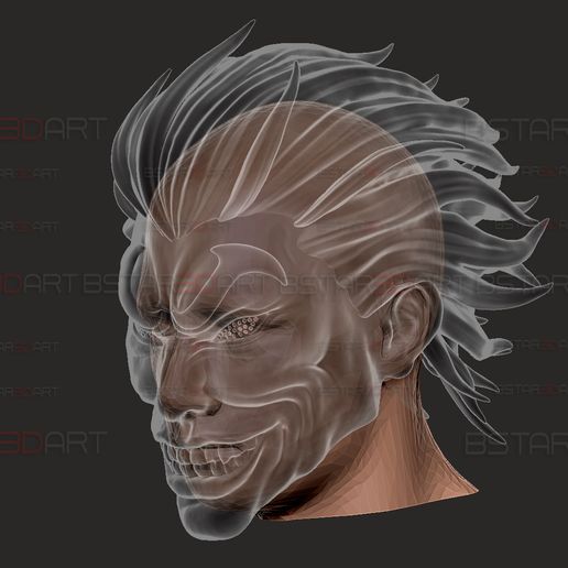 Archivo 3D Yujiro Hanma Head Mask (With Hair Ver) - Baki Anime ...