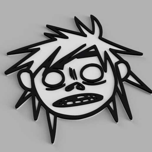 🖼️ 2d - Gorillaz Logo Picture Wall・ STL File for 3D printing・Cults