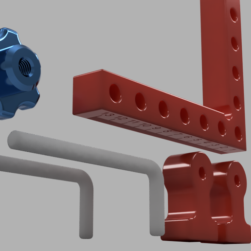 ️ 90-Degree Right Angle Clamp・ STEP File for 3D printing・Cults