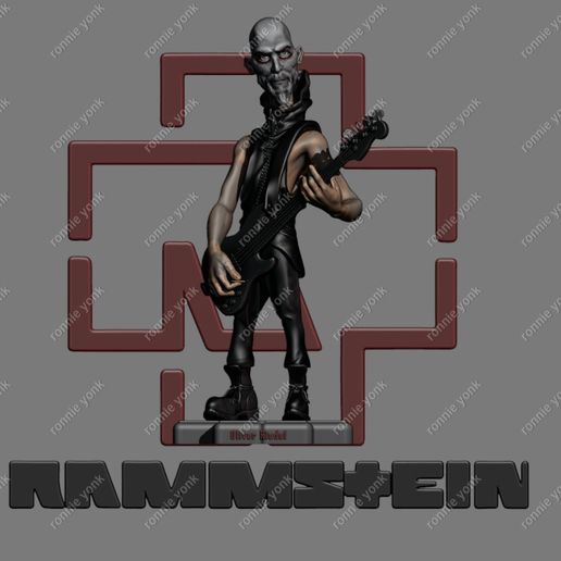 3D file Rammstein - Oliver Riedel 3dprinting 🥁 ・3D printable model to ...