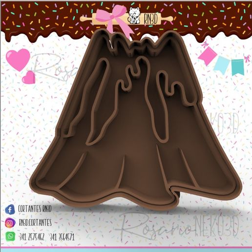 🌋 Volcano cookie cutter - volcano cookie cutter・ STL File for 3D ...