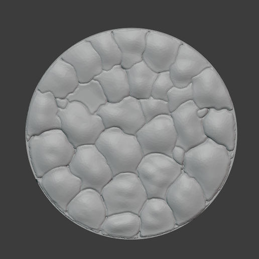 👴 Basic Worn Cobblestone (25mm Base)・Free 3D File for ・Cults