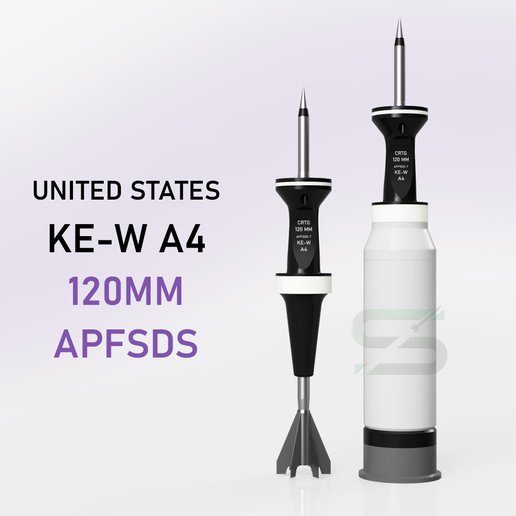 🐆 United States 120mm KE-W A4 APFSDS (Abrams and Leopard Ammunition ...