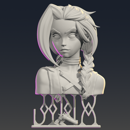 3D file Jinx Arcane - Anime figure - Jinx League of legend - Bust 👤 ・3D ...
