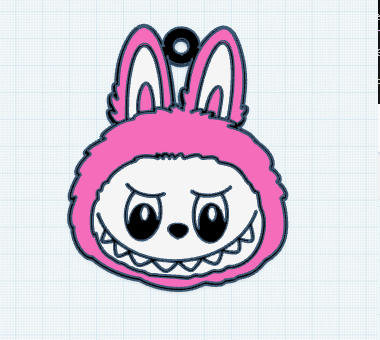 👹 Labubu face・ STL File for 3D printing・Cults