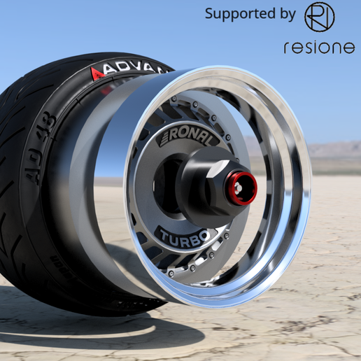 🚗 Ronal TURBO custom style rims 18 inch for diecast and scale models ...