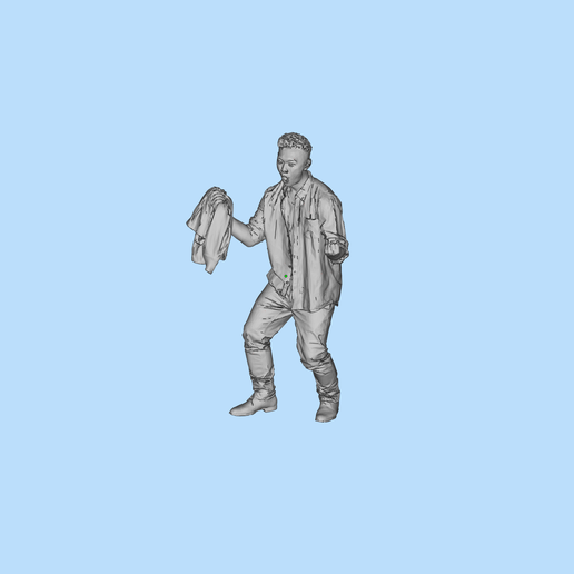 👨 Man holding clothes cheering and celebrating scene character model ...