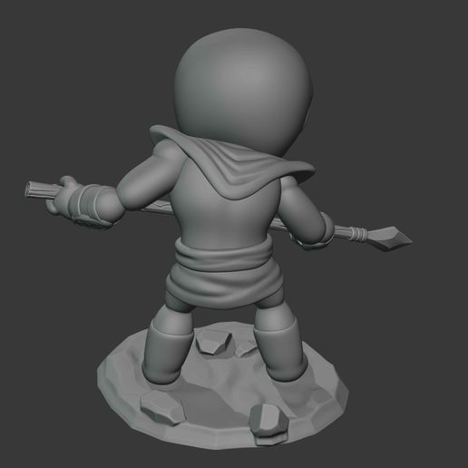 STL file Foot Soldier Chibi Spear 🦶 ・Model to download and 3D print・Cults