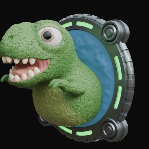 STL file Chibi T-Rex (Tyrannosaurus Rex) Portal Fridge Magnet 🦖 ・Model ...