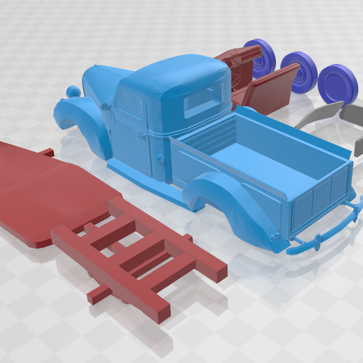 🚚 1938 Vairogs Pickup Truck Ford - Separate Parts Model・ 3D File for 3D ...