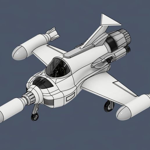 STL file SHADO-W Starfighter 🛸 ・Template to download and 3D print・Cults