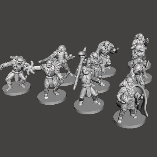 🏹 6MM SCALE PREDATORS SET MINIATURE MODELS FOR SCIFI OR FANTASY GAMES ...