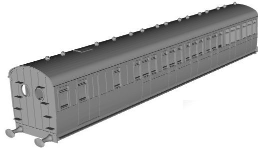 🚂 NER d162 Driving Carriage/trailer 1/43 scale・ 3D File for 3D printing ...