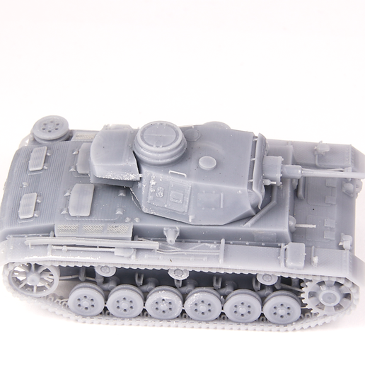 🪖 Panzer III J/J1 - 1/72 Medium Tank - Presupported・ STL File for 3D ...