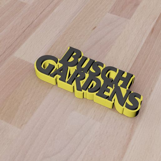 🎢 Busch Gardens - Classic Logo・Free STL File for ・Cults