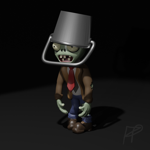 🧟 Buckethead Zombie・Free STL File for 3D printing・Cults