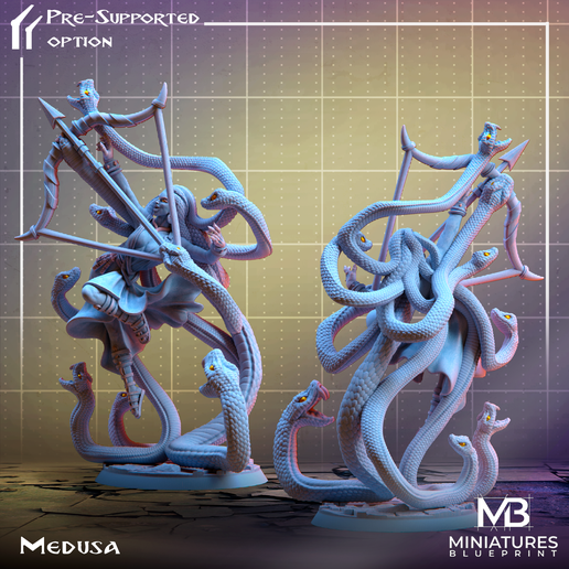 🏛️ Medusa - Greek Gods・ 3D File for 3D printing・Cults