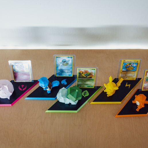 🐉 Pokemon Card Stands・Free 3D File for 3D printing・Cults