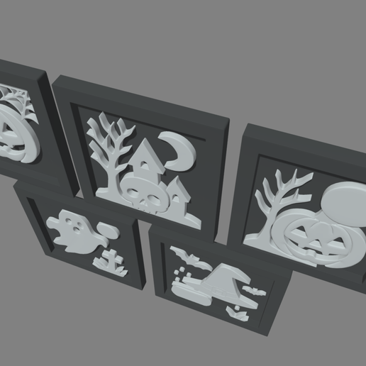 🎃 Halloween Frames // Design 03・ STL File for 3D printing・Cults