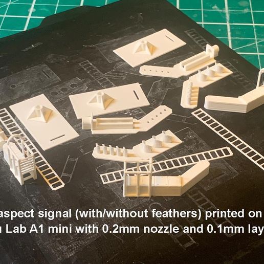 3D file 4mm scale 3 aspect colour light signals (with optional feathers ...