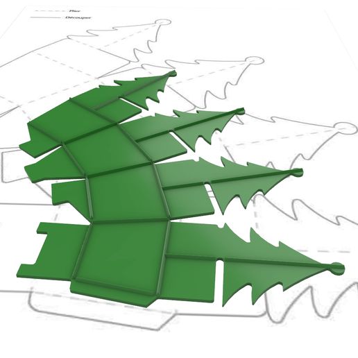 Archivo STL gratis Plantilla caja navideña pino - tipo troquel 🎄 ・Modelo para descargar y ...