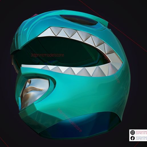 🪖 Green Ranger Mighty Morphin Power Ranger Cosplay Helmet STL file・ 3D ...