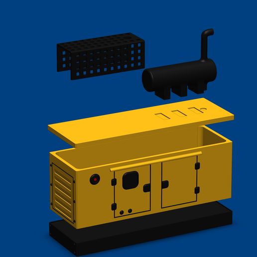 👽 Electric-diesel-generator・ STL File for ・Cults