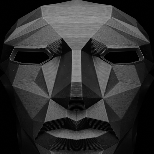 STL file Front Man Mask - 3D Printable Model, Fully Textured with UV ...