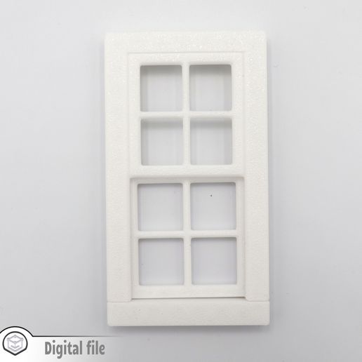 🪟 1:12 miniature Vertical sliding window style 1 multi-color and multi ...