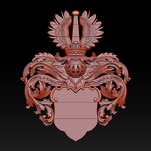 👾 Heraldic Crest Emblem CNC Relief 3D Model・ 3D File for 3D printing ...