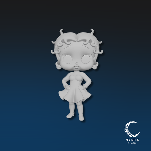 Betty Boop 💋 - Chibi Retro Version・ STL File for 3D printing・Cults