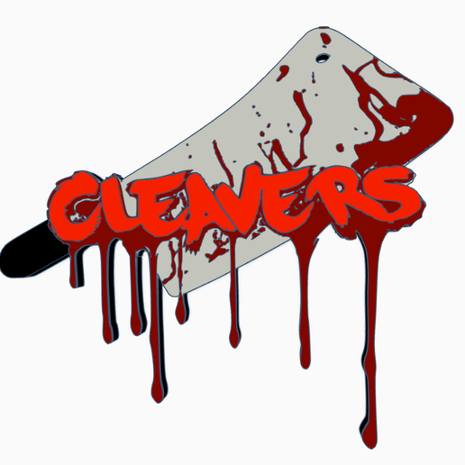 arquivo STL 2x CLEAVERS Logo Display by MANIACMANCAVE3D 🔪 ・modelo de ...