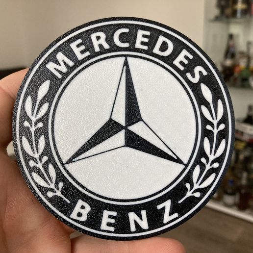 STL file Mercedes-Benz historic logo coaster 🚗 (3MF)・3D printer model to download・Cults