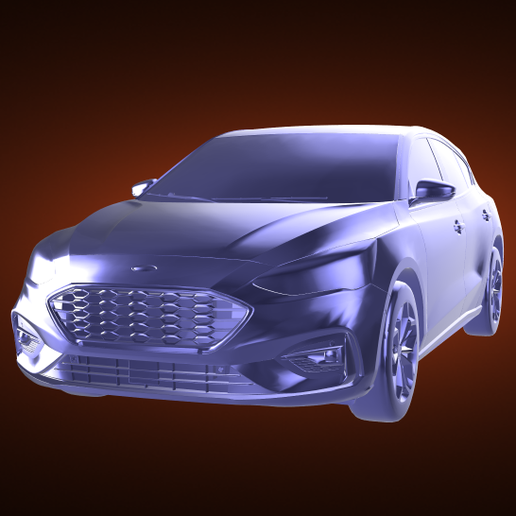 🚙 Ford Focus ST Line 2020.・ OBJ File for 3D printing・Cults