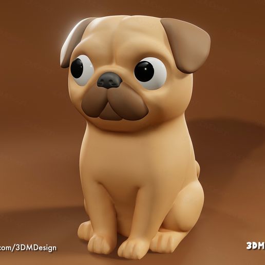 🥞 Pancake the Pug!・ STL File for 3D printing・Cults