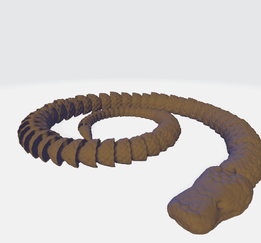 🐍 Realistic Articulated Ball Python / Royal Python・ STL File for ・Cults
