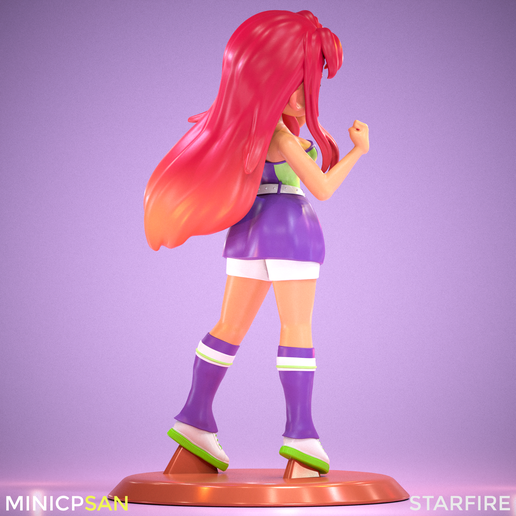 👽 Starfire - Cute Sporty Outfit - Teen Titans Figure - 3D Printing・ 3D ...