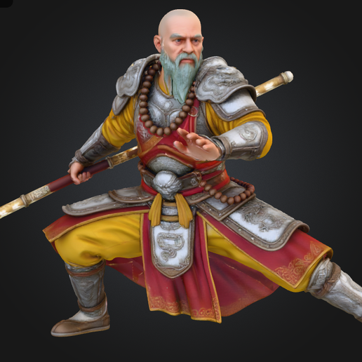 ♂️ Shaolin Monk・Free STL File for 3D printing・Cults