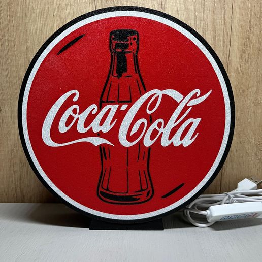 3MF file Coca Cola lightbox LED lamp 🔦 ・3D printing idea to download・Cults