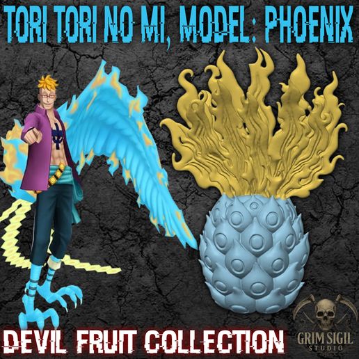🦅 Tori Tori no Mi, Model: Phoenix - Marco Devil Fruit - One Piece・ 3D ...
